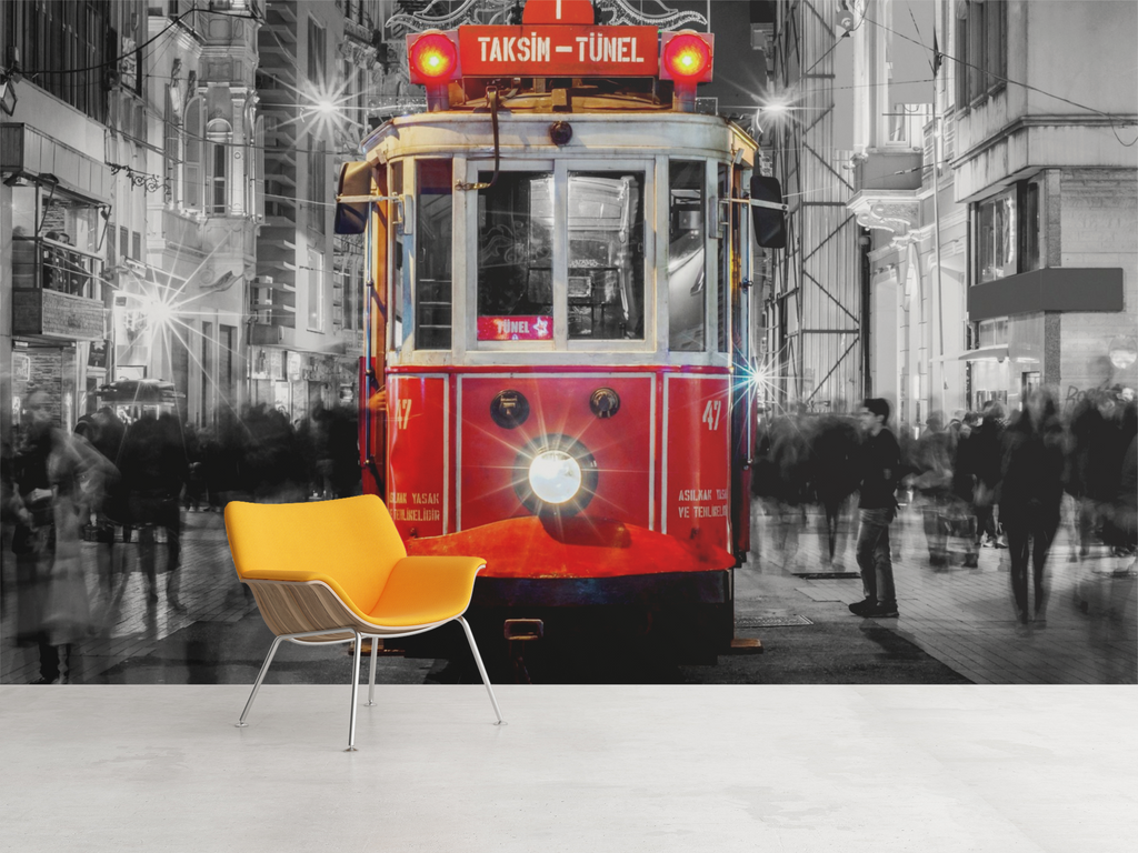 Red Train - Wallpaper Murals & Decals – Wall-Murals